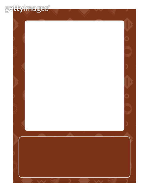 Brown frame with memphis style figures brochure element design 이미지 ...