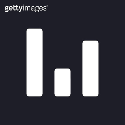 Column chart dark mode glyph ui icon 이미지 (1435282898) - 게티이미지뱅크