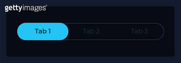 Selected first tab in menu UI element template 이미지 (1449122279) - 게티이미지뱅크