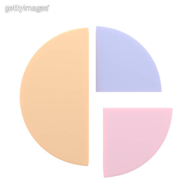 Circle diagram graph icon. Simple 3d render illustration. (1436176326 ...