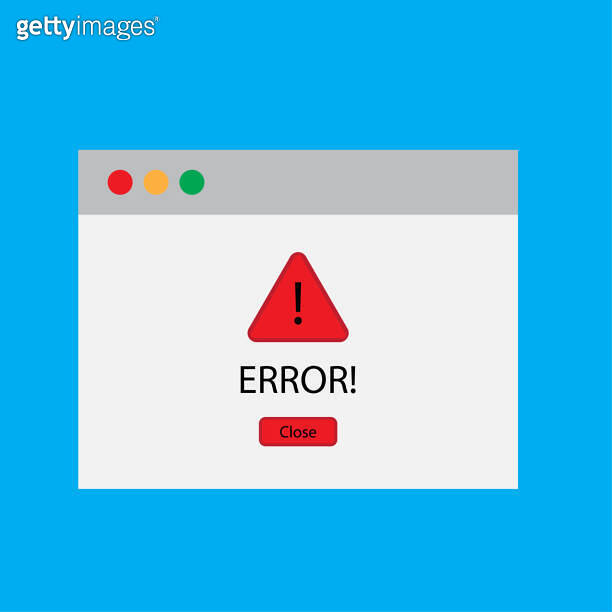 Error exclamation mark. Computer interface. Alert message. Error on ...