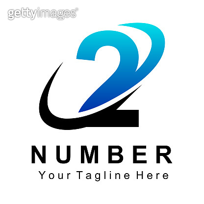 Number 2 two logo design premium icon vector illustration for company ...