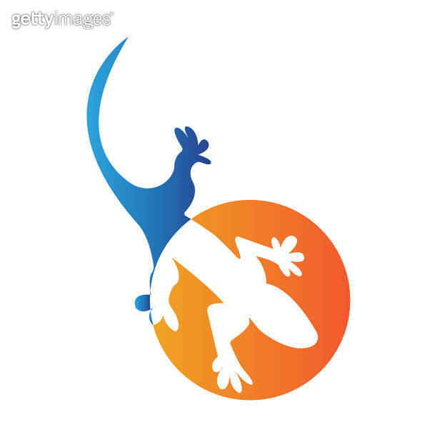 Simple lizard vector icon logo 이미지 (1406341575) - 게티이미지뱅크