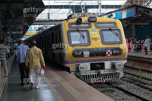 Engine of Mumbai local train central, western, harbour railway line ...