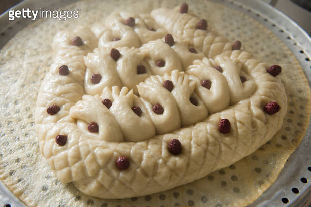 chinese tradition food red dates steamed bun made in spring festival ...