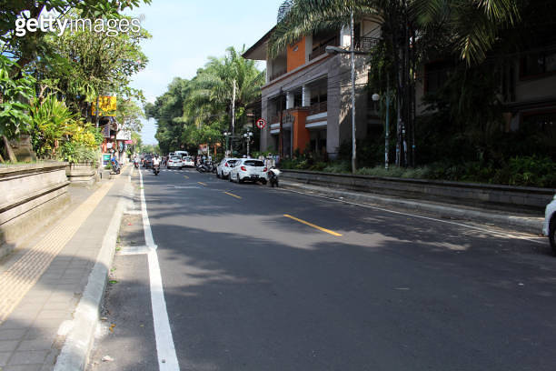 Pandemic effect on Ubud town center that was crowded. Taken January ...