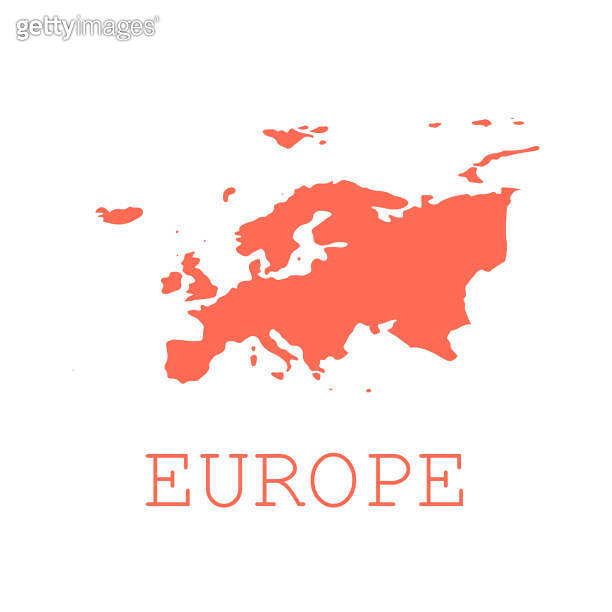 Continent of Europe. Continent map template. Vector illustration 이미지 ...