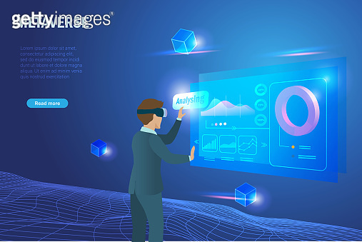 Metaverse in virtual reality business workplace visualisation ...