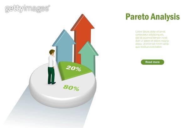 Pareto principle chart of 80 20 rule for business efficiency strategy ...