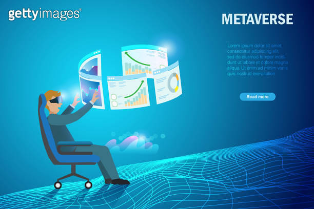 Metaverse in business workplace virtual reality environment ...