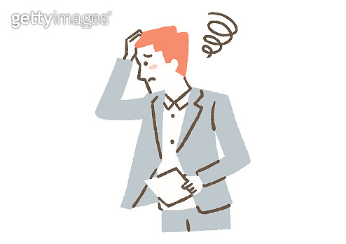 Men who get stuck during the presentation_color 이미지 (1441587726) - 게티이미지뱅크