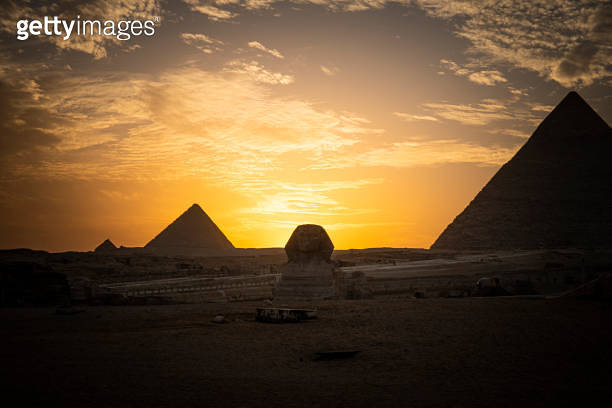 Archaeological complex of Great Egyptian Pyramids is located on the ...