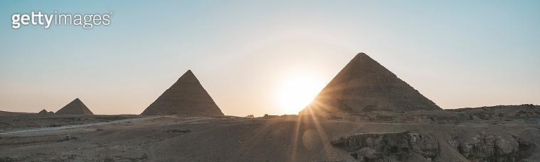 archaeological complex of Great Egyptian Pyramids is located on the ...