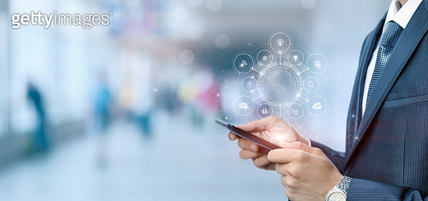 Convenient applications for the work of a businessman on a mobile ...