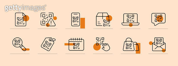 Qr code set icon. Quar codes with inscription scan with smartphone ...