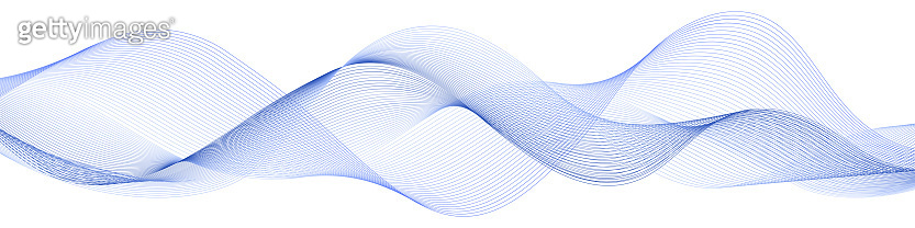 Blue wave swirl swoosh. Flowing sea water; air wind dynamic movement ...