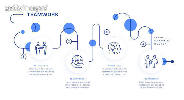 Teamwork Roadmap Infographic Concept (1434403779) 일러스트, 무료 일러스트, 아이콘 ...