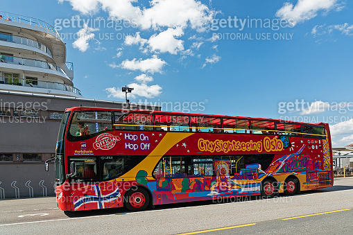 Norway: Tourist city sightseeing Oslo two-storied bus 이미지 (1404247683 ...