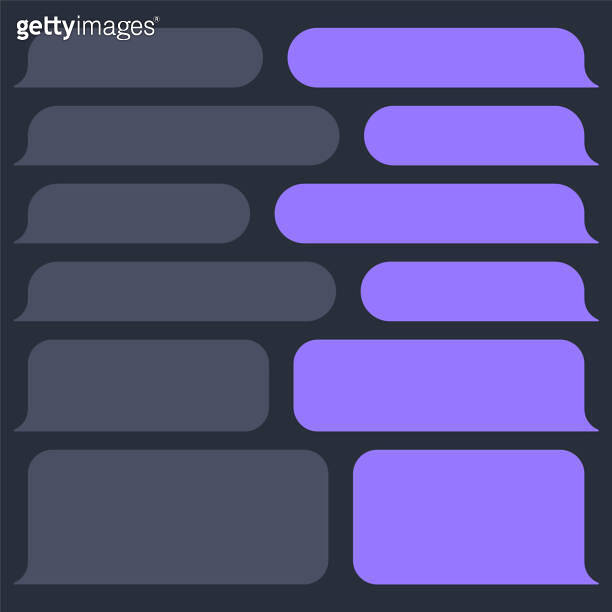 Blank various message bubbles. Chat or messenger speech bubble. SMS ...