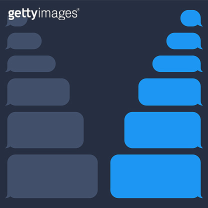 Blank various message bubbles. Chat or messenger speech bubble. SMS ...