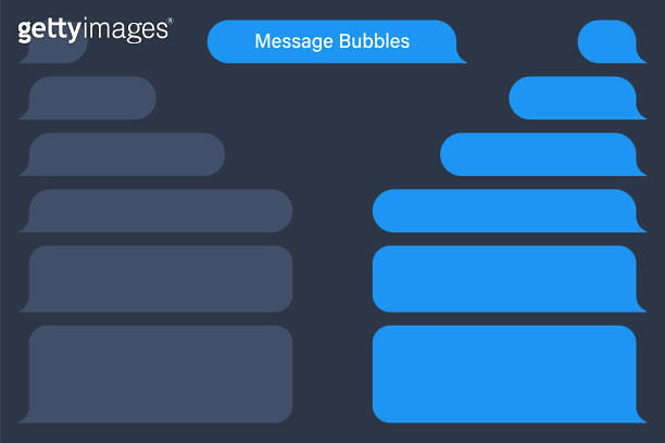 Blank various message bubbles. Chat or messenger speech bubble. SMS ...