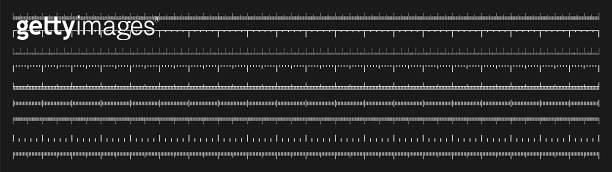 Various measurement scales with divisions. Realistic white scale for ...