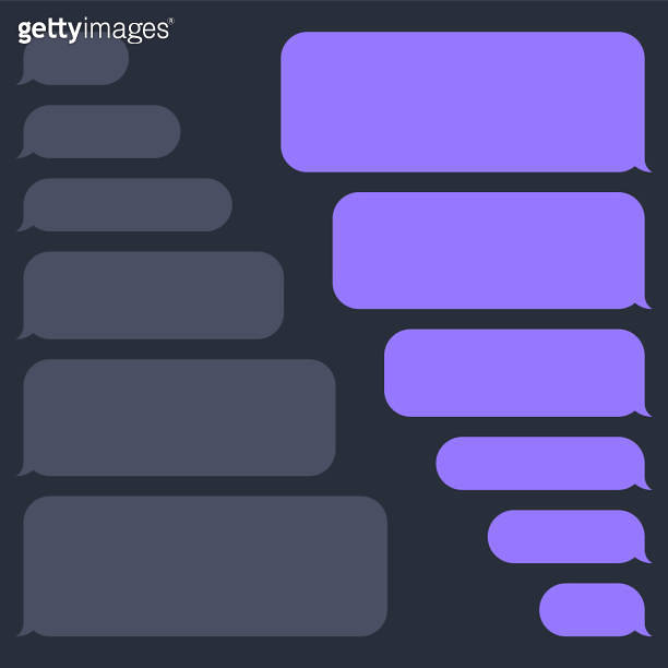 Blank various message bubbles. Chat or messenger speech bubble. SMS ...