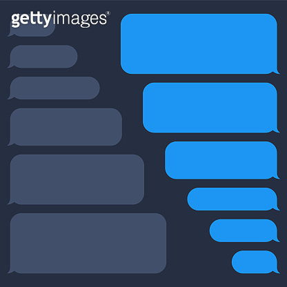 Blank various message bubbles. Chat or messenger speech bubble. SMS ...