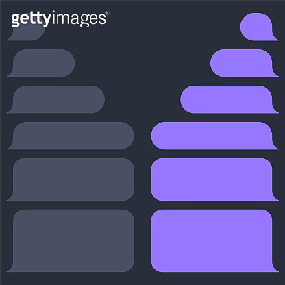 Blank various message bubbles. Chat or messenger speech bubble. SMS ...