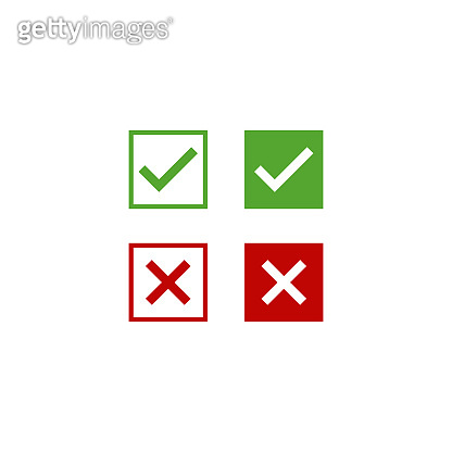 Check mark icon vector illustration. Tick symbol. Click button isolated ...