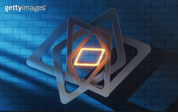 Abstract rhombus frame background, 3d rendering. 이미지 (1372265069) - 게티이미지뱅크