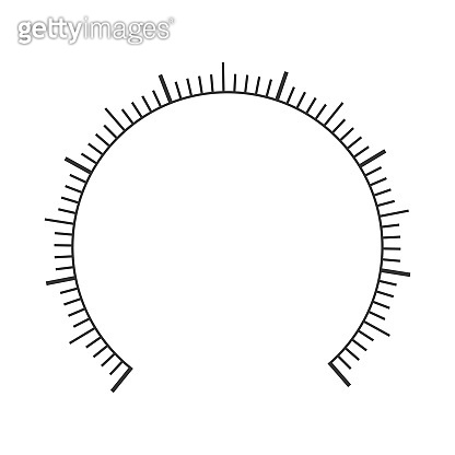 Round measuring chart dashboard template. Pressure meter, manometer ...
