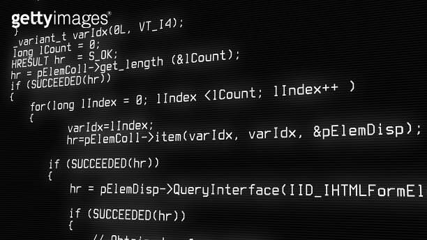 Programming code running over computer screen terminal, hacking concept. 3d rendering ...