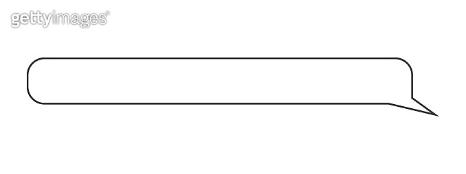 Message bubble in outline style. Blank chat frame template isolated on ...