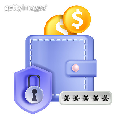 Online wallet mobile payment vector illustration, safe money storage ...