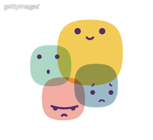 Human emotions pastel colors 이미지 (1370502712) - 게티이미지뱅크
