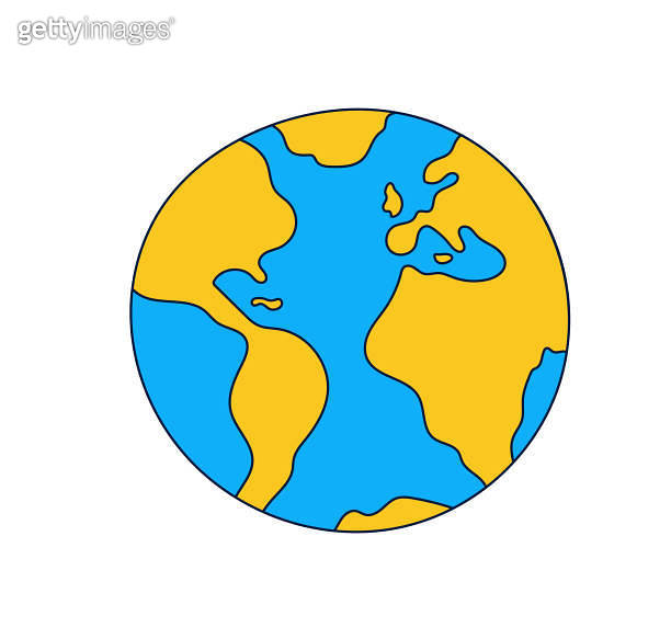 Earth Cartoon Drawing 이미지 1364225359 게티이미지뱅크