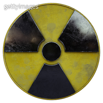 Rusty Radiation Warning Symbol, Detailed Radiation Symbol, Grunge ...