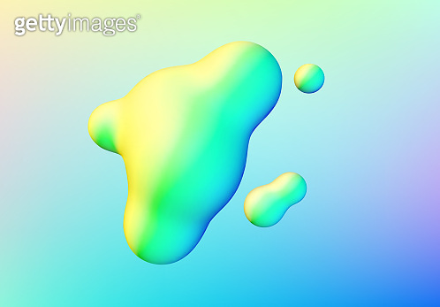 Fluid design liquid blobs with vibrant intense colors abstract ...