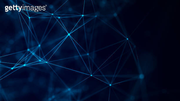 Abstract geometric background with connecting points and lines ...