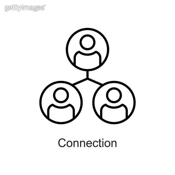 Connection vector outline Icon. Pixel Perfect. For Mobile and Web ...
