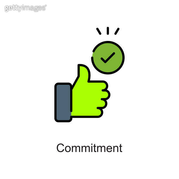 Commitment vector Filled Outline Icon. Pixel Perfect. For Mobile and ...