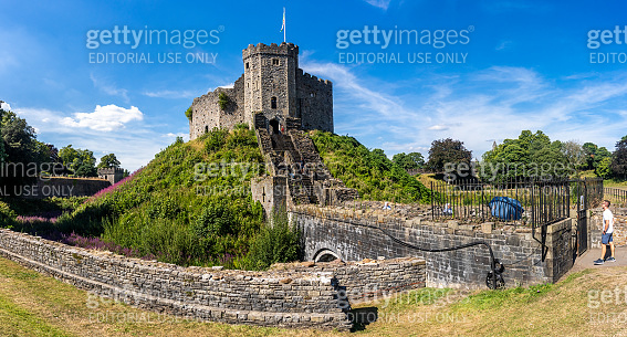 Cardiff United Kingdom Cardiff Castle in the daytime an iconic landmark ...