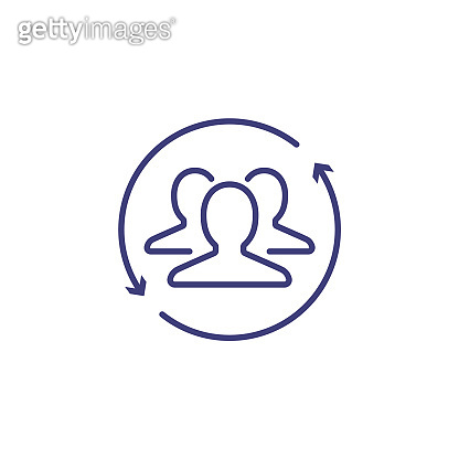 Hr employee retention staff icon. Update resource change human logo ...