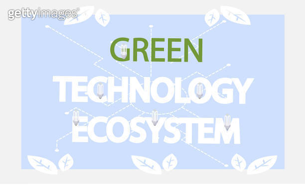 Green technology ecosystem vector banner. Eco friendly production and ...