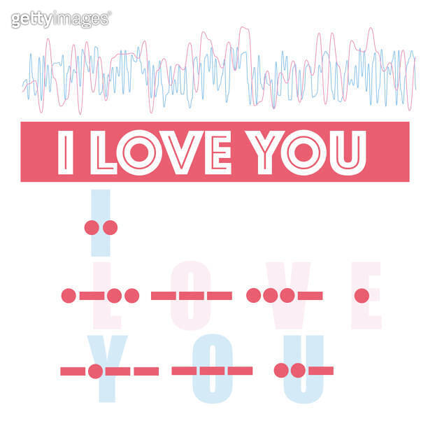 Morse code -I love you- Vector illustration 이미지 (1417540124) - 게티이미지뱅크