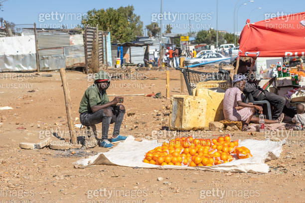 Market Vendor at Katutura Township near Windhoek in Khomas Region ...