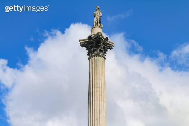 Admiral Nelson on Nelson's Column at Trafalgar Square in City of ...