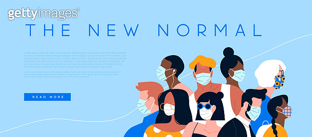 The New Normal landing web page template illustration 이미지 (1379569896 ...