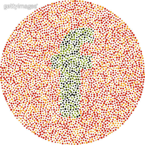 Lowercase letter f red and green color blindness test card (1390471427 ...